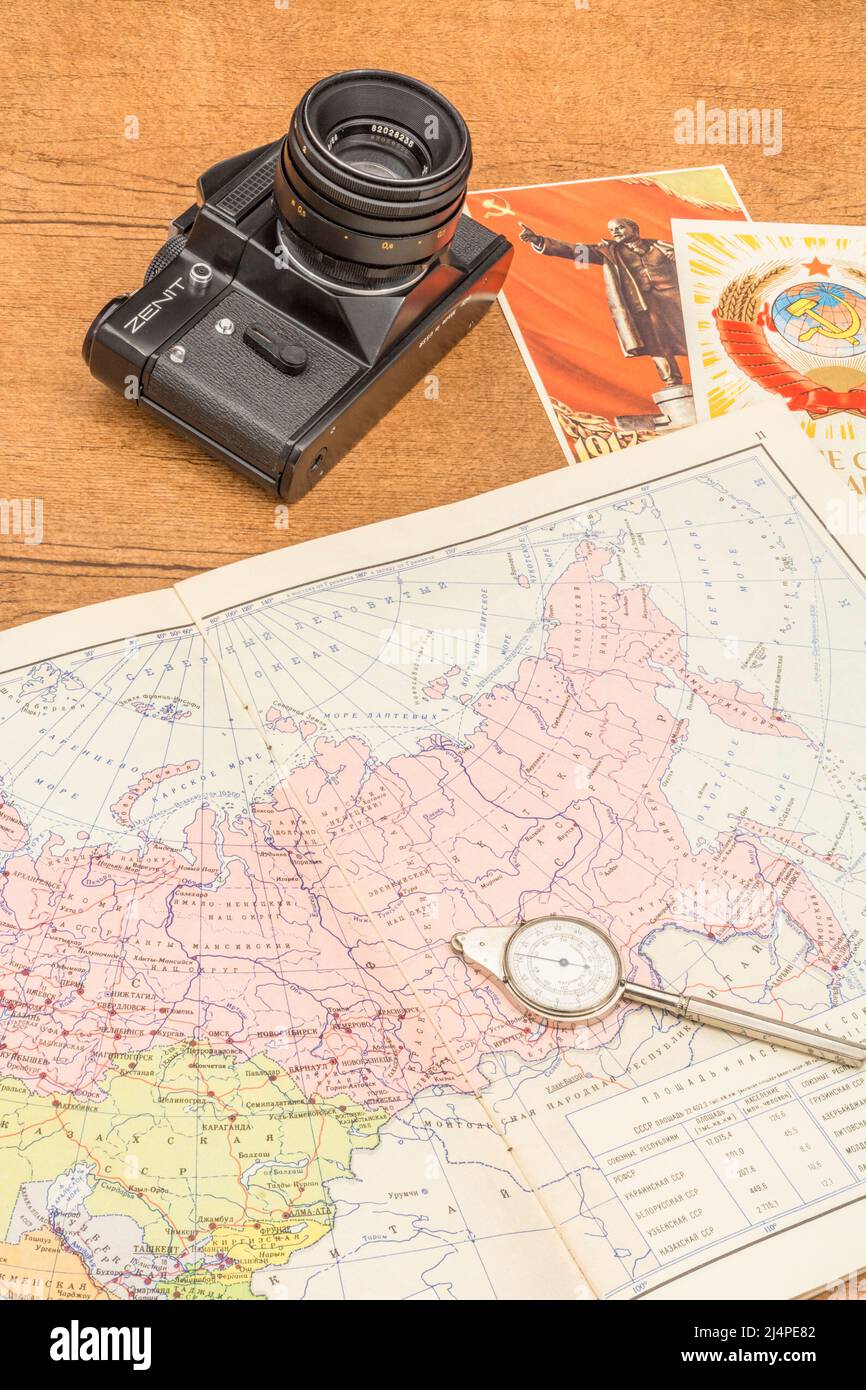 Soviet era map of ussr hi-res stock photography and images - Alamy