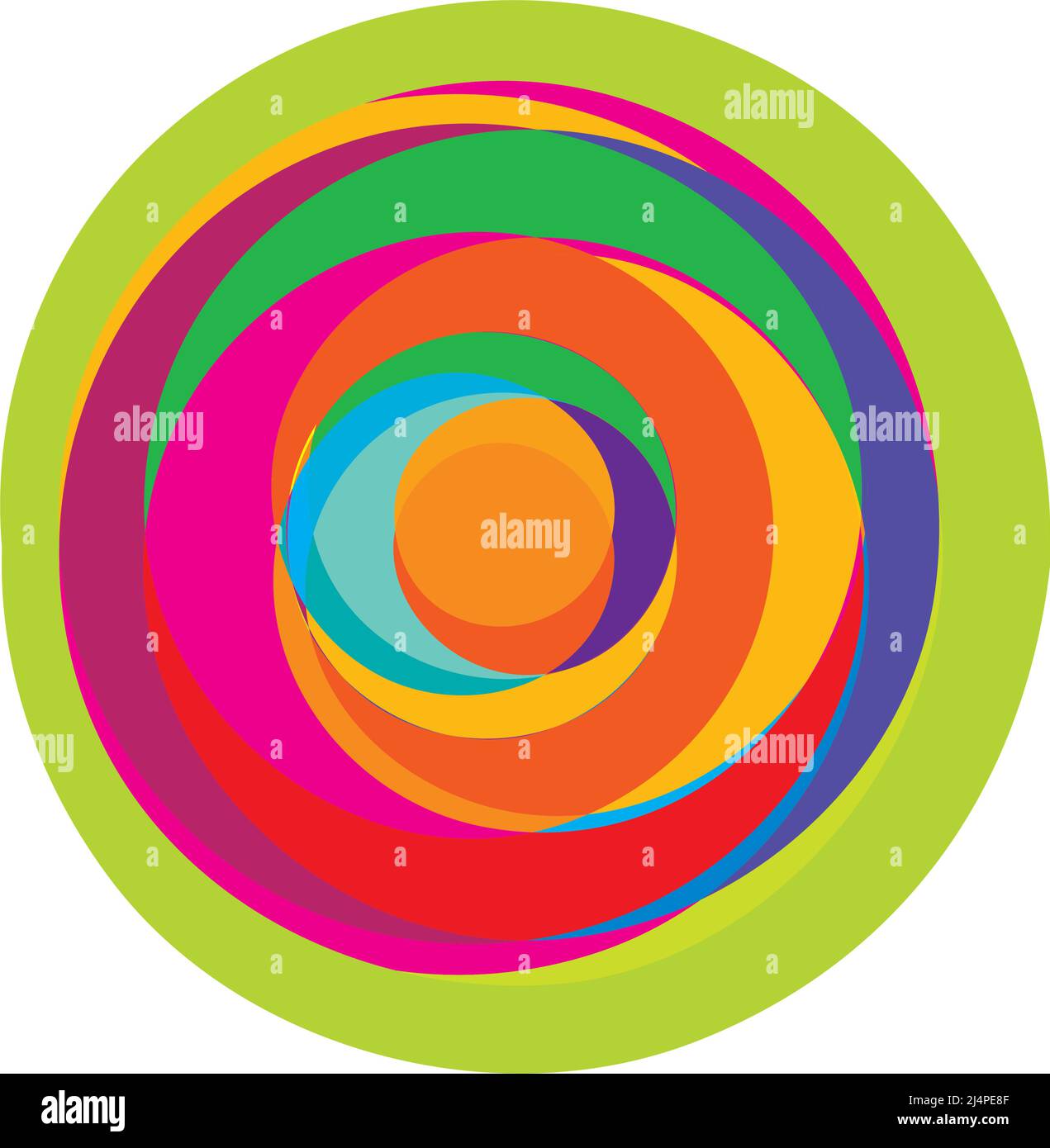 Random concentric circles. Circular abstract geometric icon, symbol ...