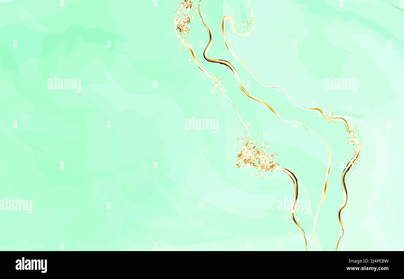 Marble surface. Mint color texture and paint splash.Spring wedding ...
