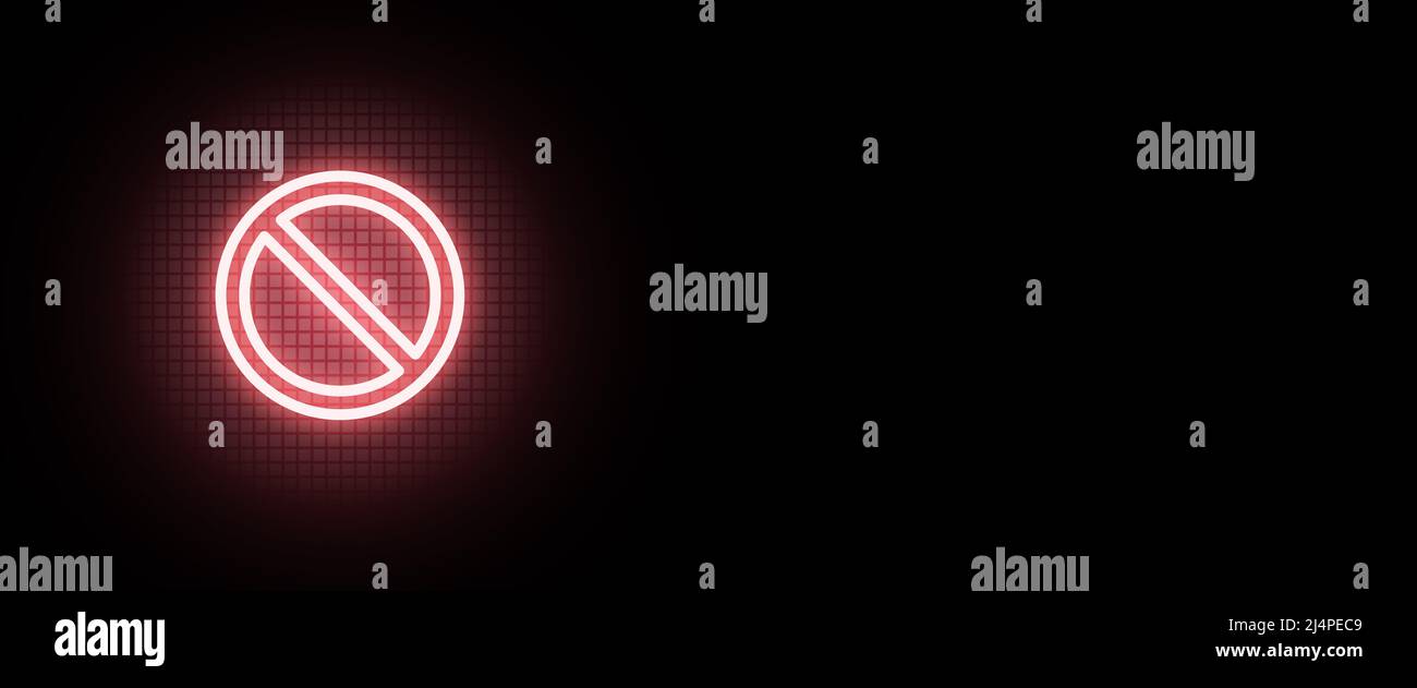 Stop or forbidden sign in the form of a hologram with copy space Stock ...