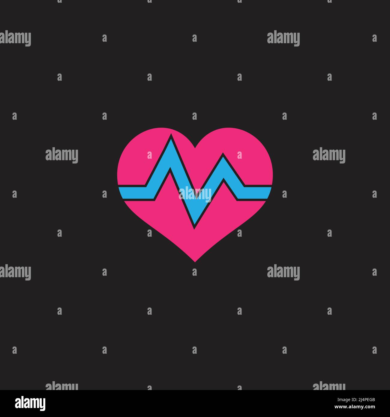 letter m heart pulse medical simple geometric logo vector Stock Vector ...