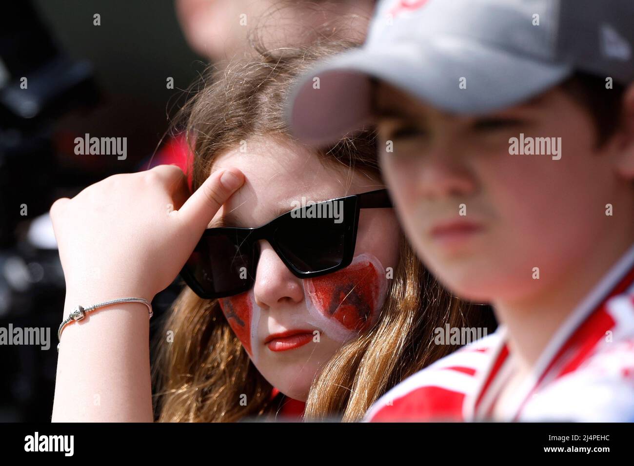 Chelsea fans face paint hi-res stock photography and images - Alamy