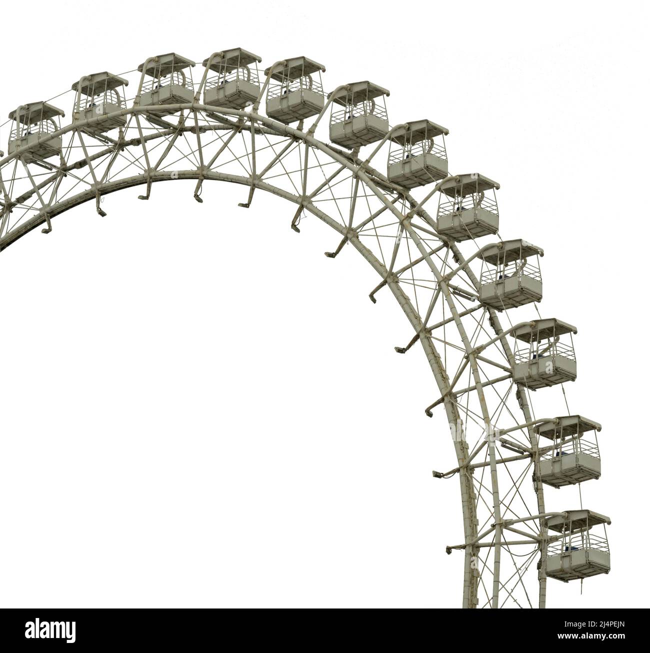 Part of ferries wheel isolated on white background Stock Photo - Alamy