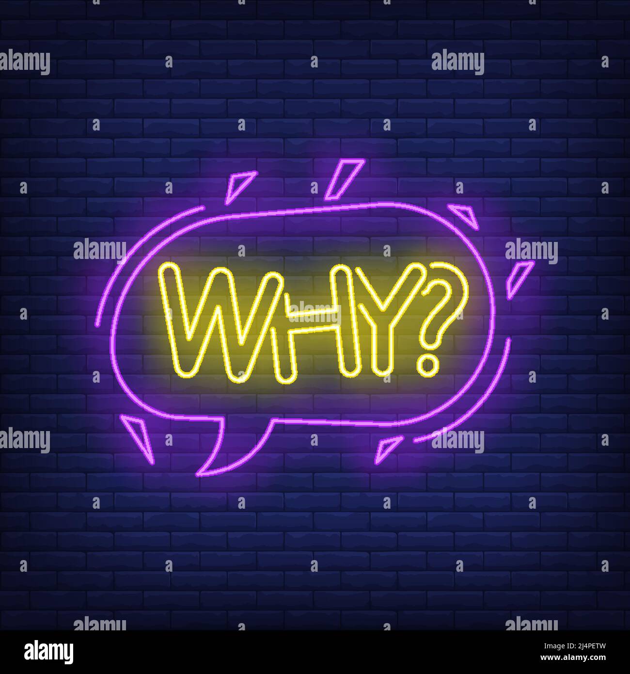 Why neon lettering in speech bubble. Communication, conversation ...