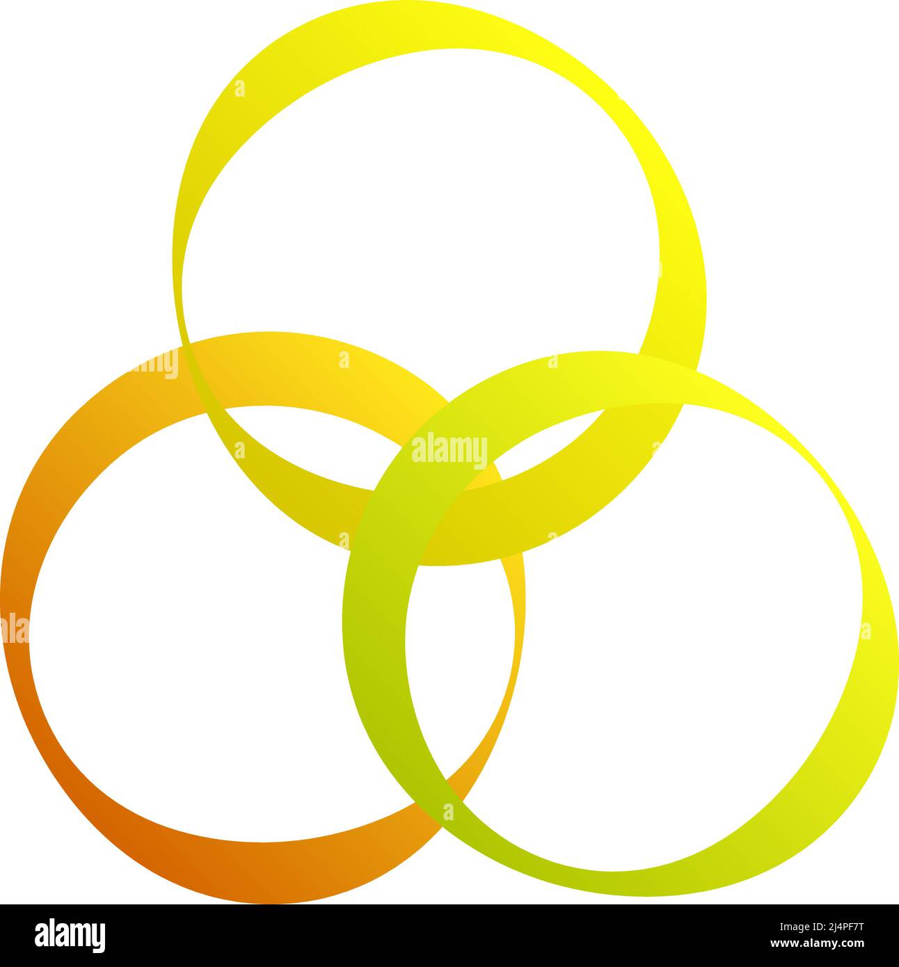 Interlocking, interlace circles circular geometric icon, logo. Stock ...