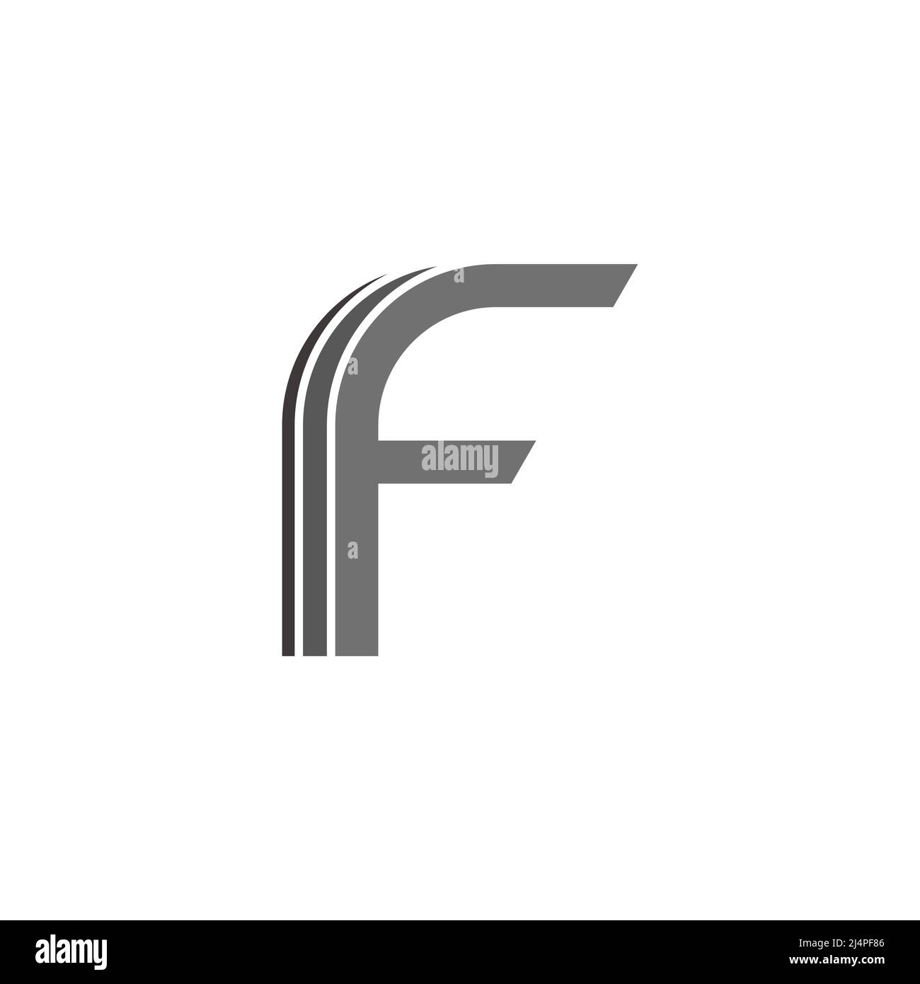 letter f simple geometric motion design logo vector Stock Vector Image ...