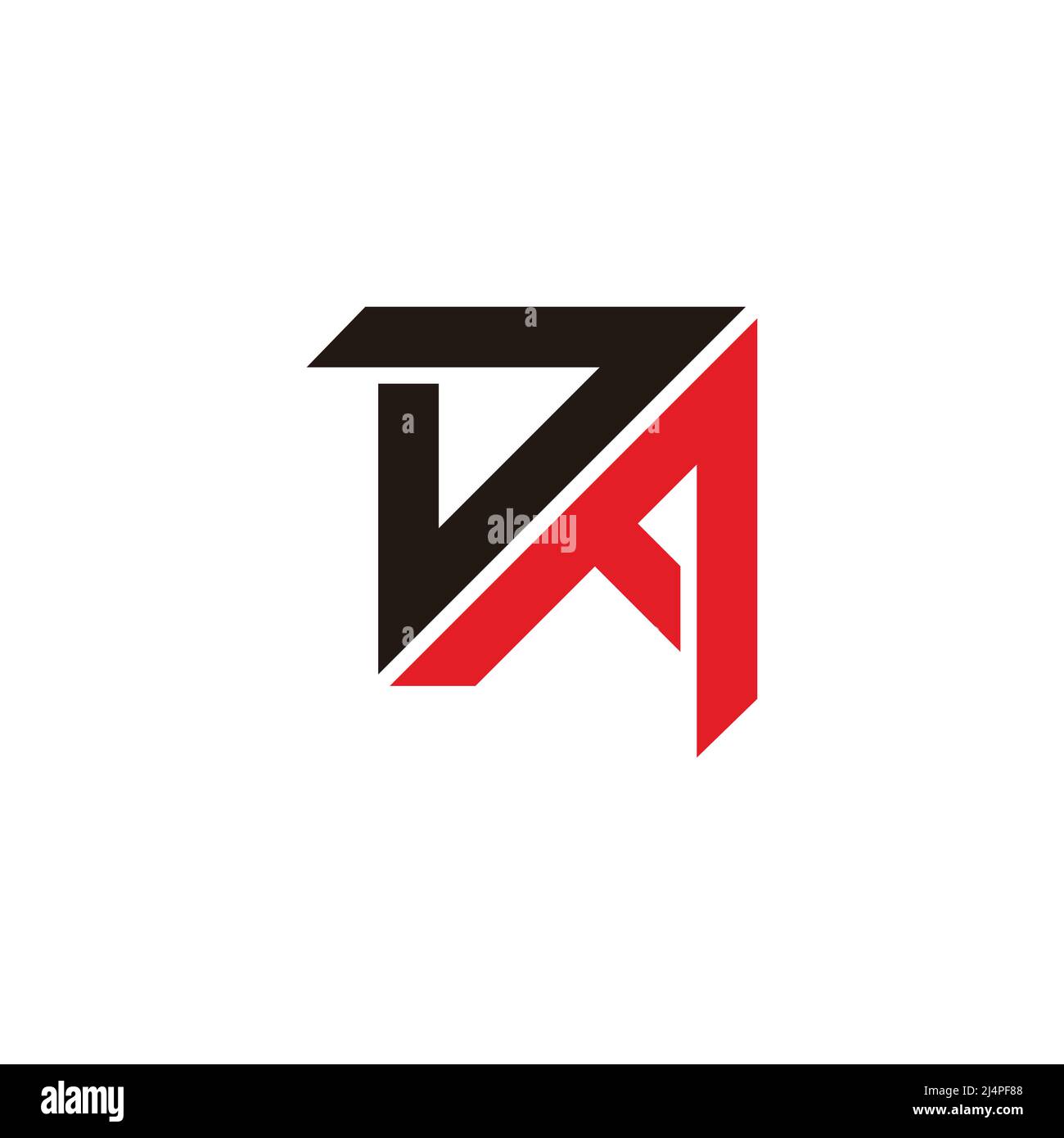 letters da simple triangle line clean geometric logo vector Stock ...