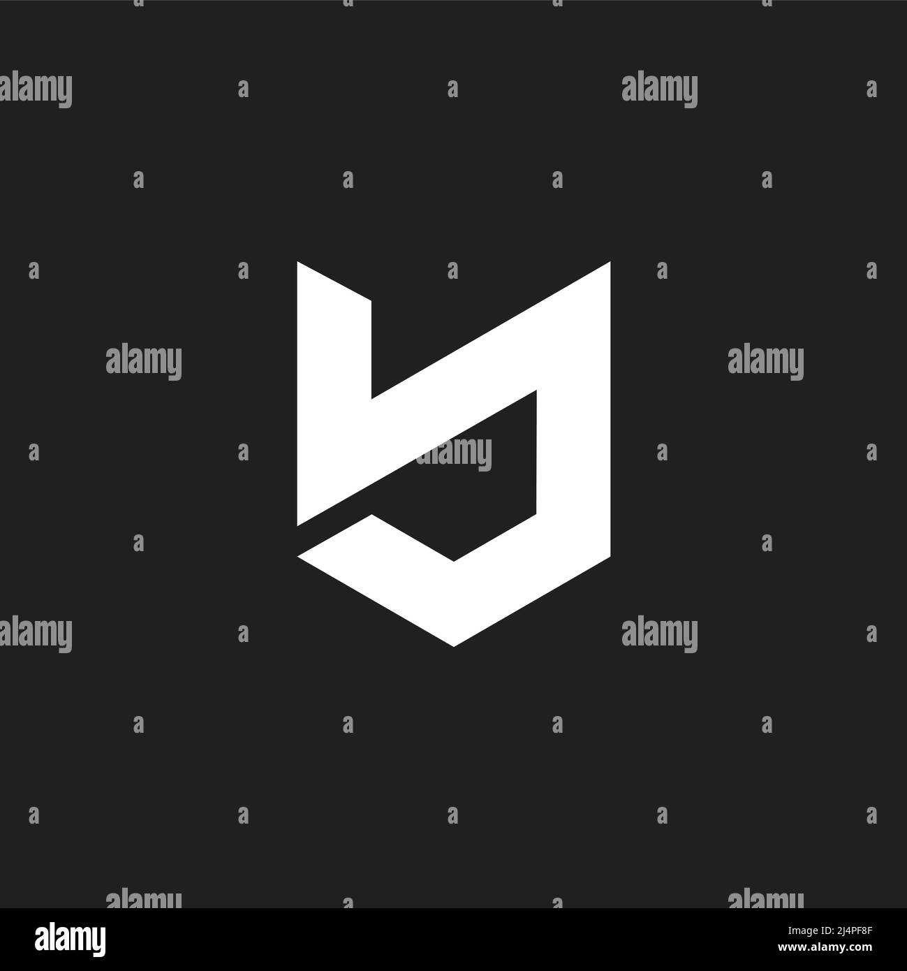 letter vj simple linked geometric logo vector Stock Vector Image & Art ...