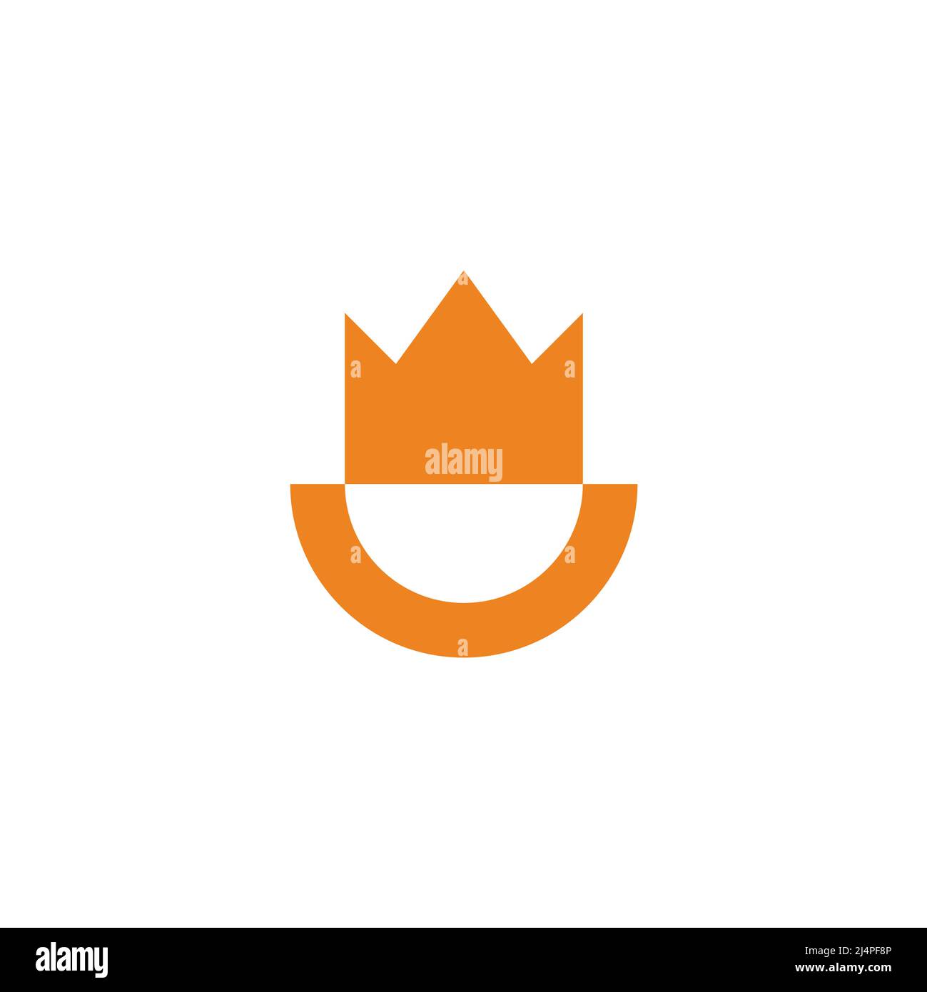 smile king crown simple geometric design logo vector Stock Vector Image ...