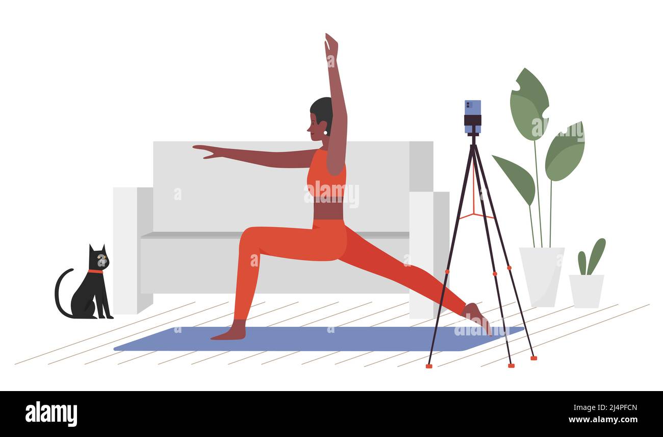 Daily live workout Stock Vector Images - Alamy