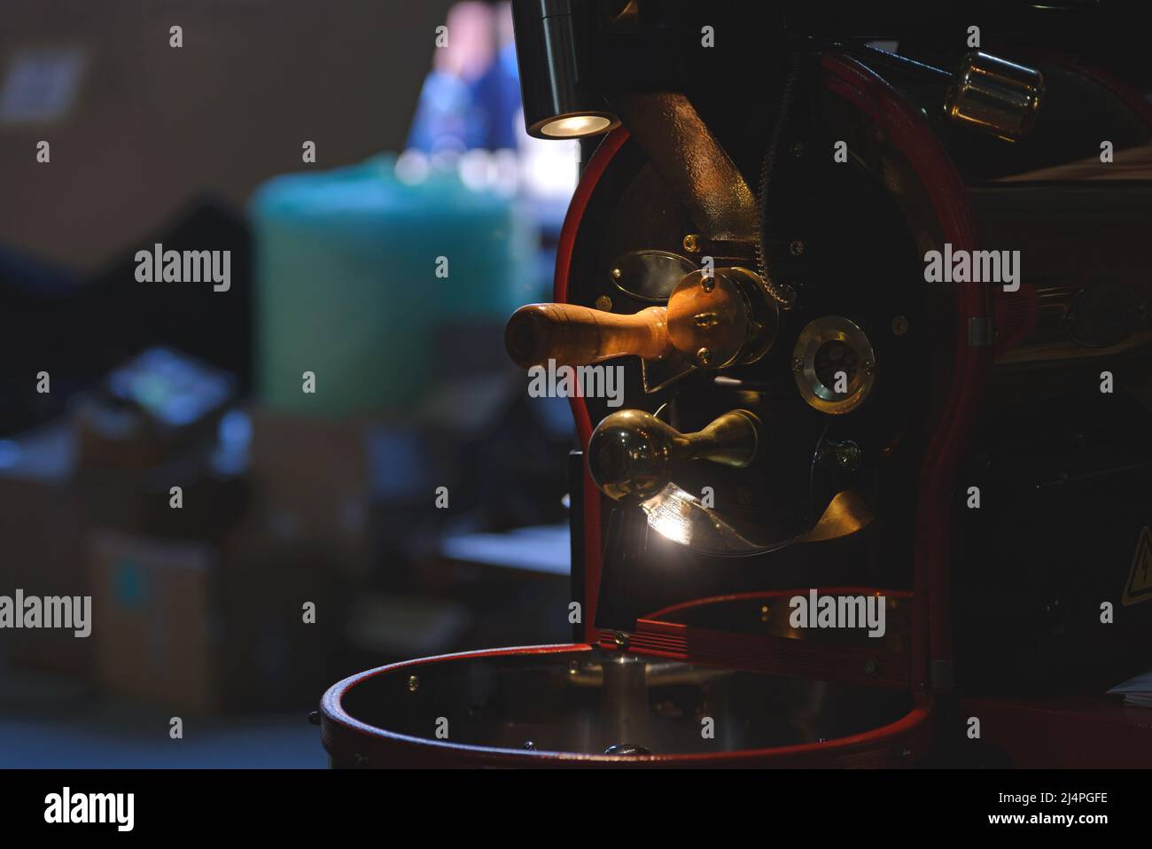 Fragment Machine for roasting coffee Stock Photo - Alamy