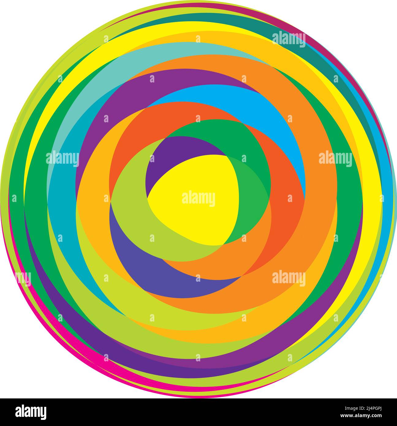 Random concentric circles. Circular abstract geometric icon, symbol ...