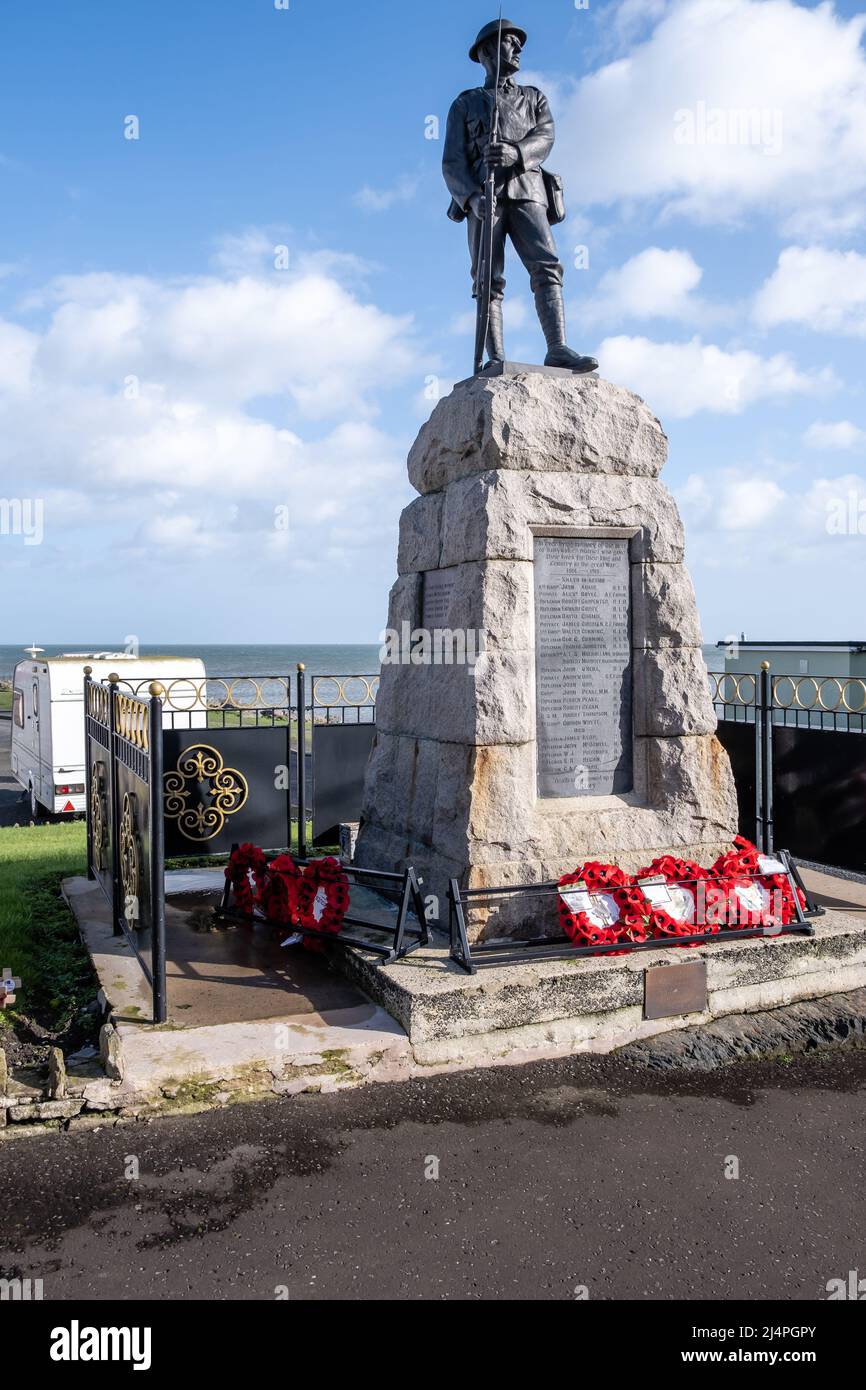 War Memorial at Ballywalter in Co. Down, Northern Ireland Stock Photo ...