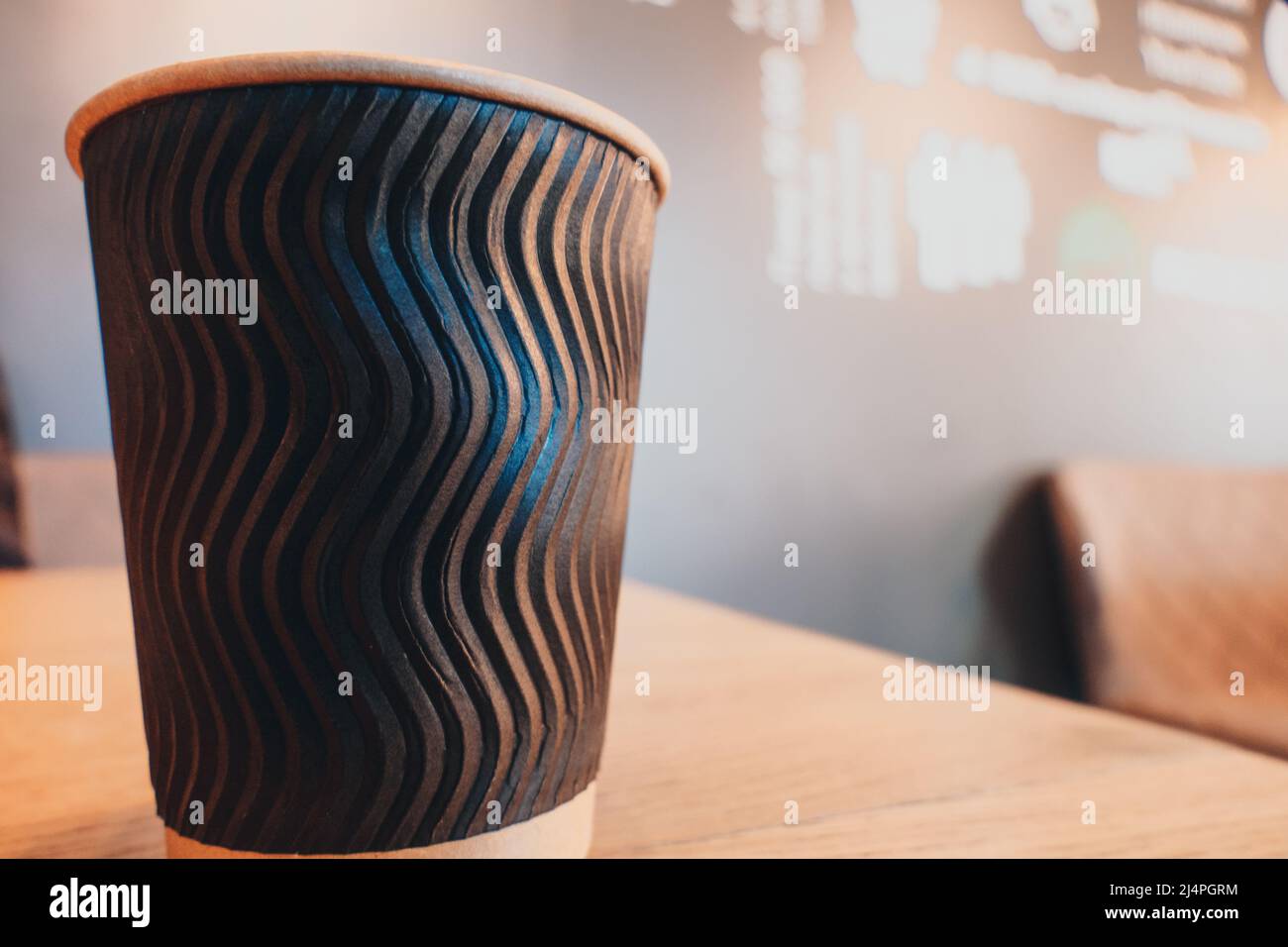 Corrugated paper cup for coffee Stock Photo - Alamy