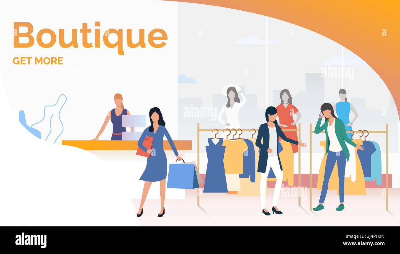 In modern boutique woman Stock Vector Images - Alamy