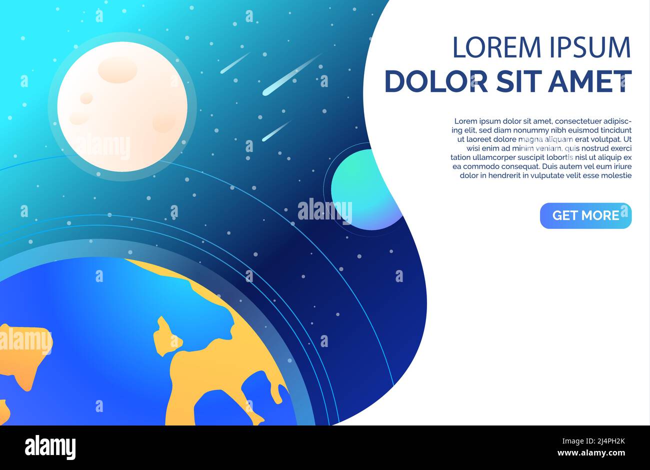 Earth planet surface. Landscape, interstellar, travel. Universe concept ...