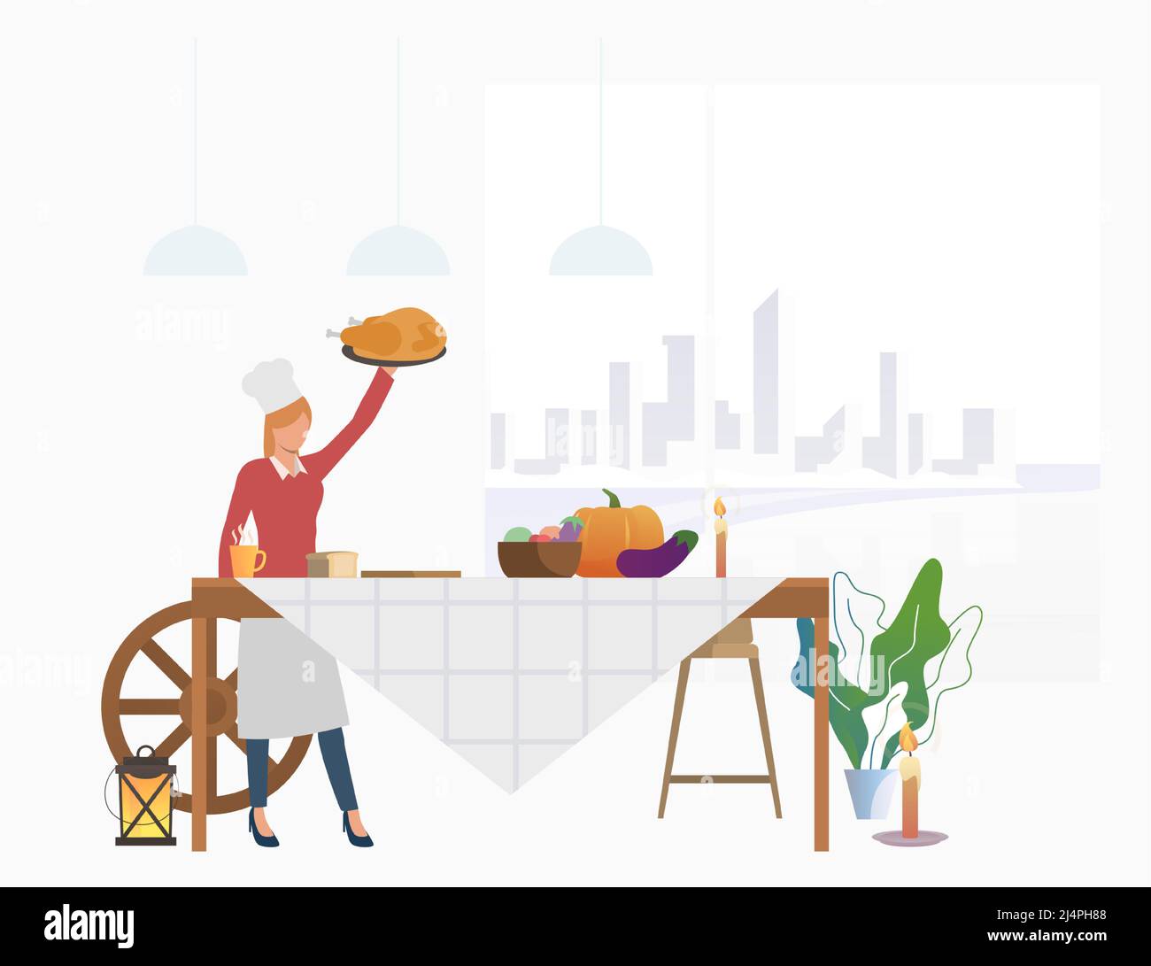 Table eating poultry Stock Vector Images - Alamy