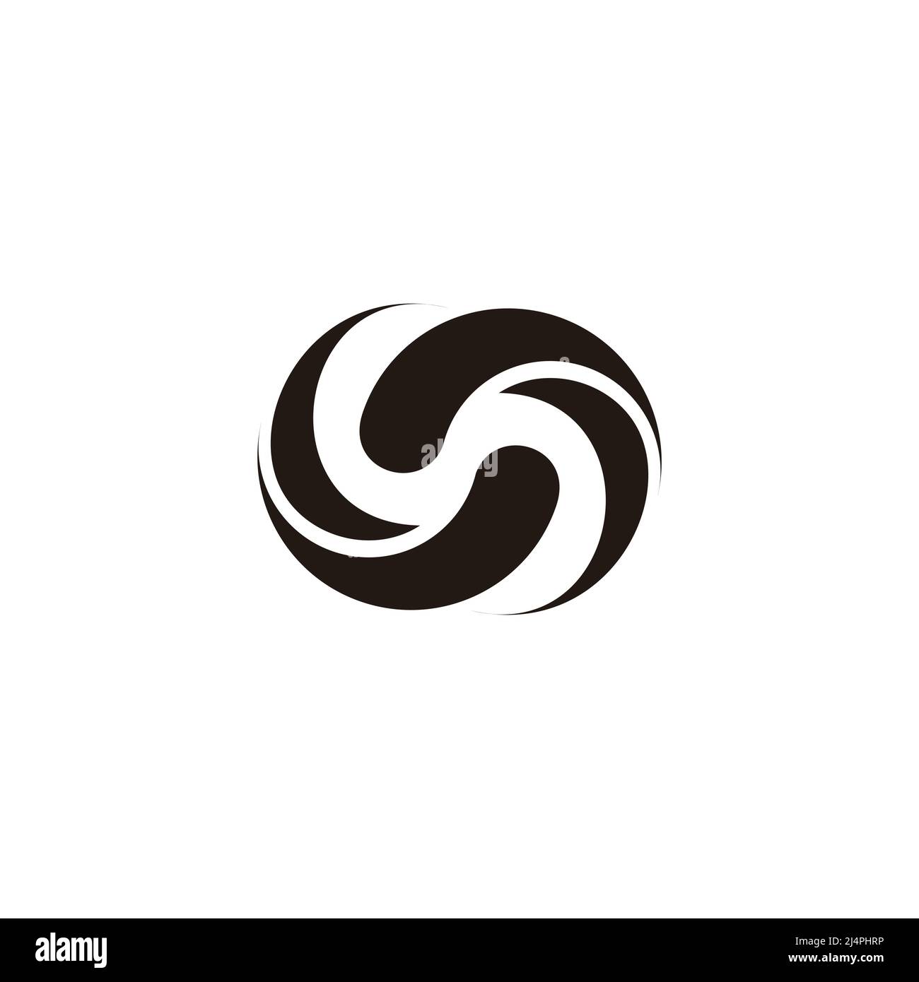 3d curves linked motion object geometric logo vector Stock Vector Image ...