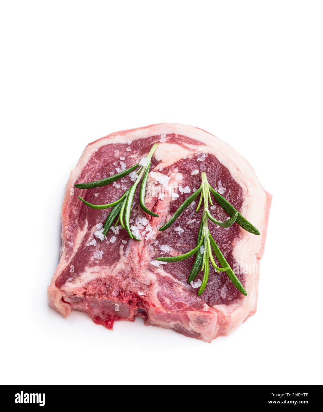 Raw fresh lamb chops isolated on white Stock Photo - Alamy