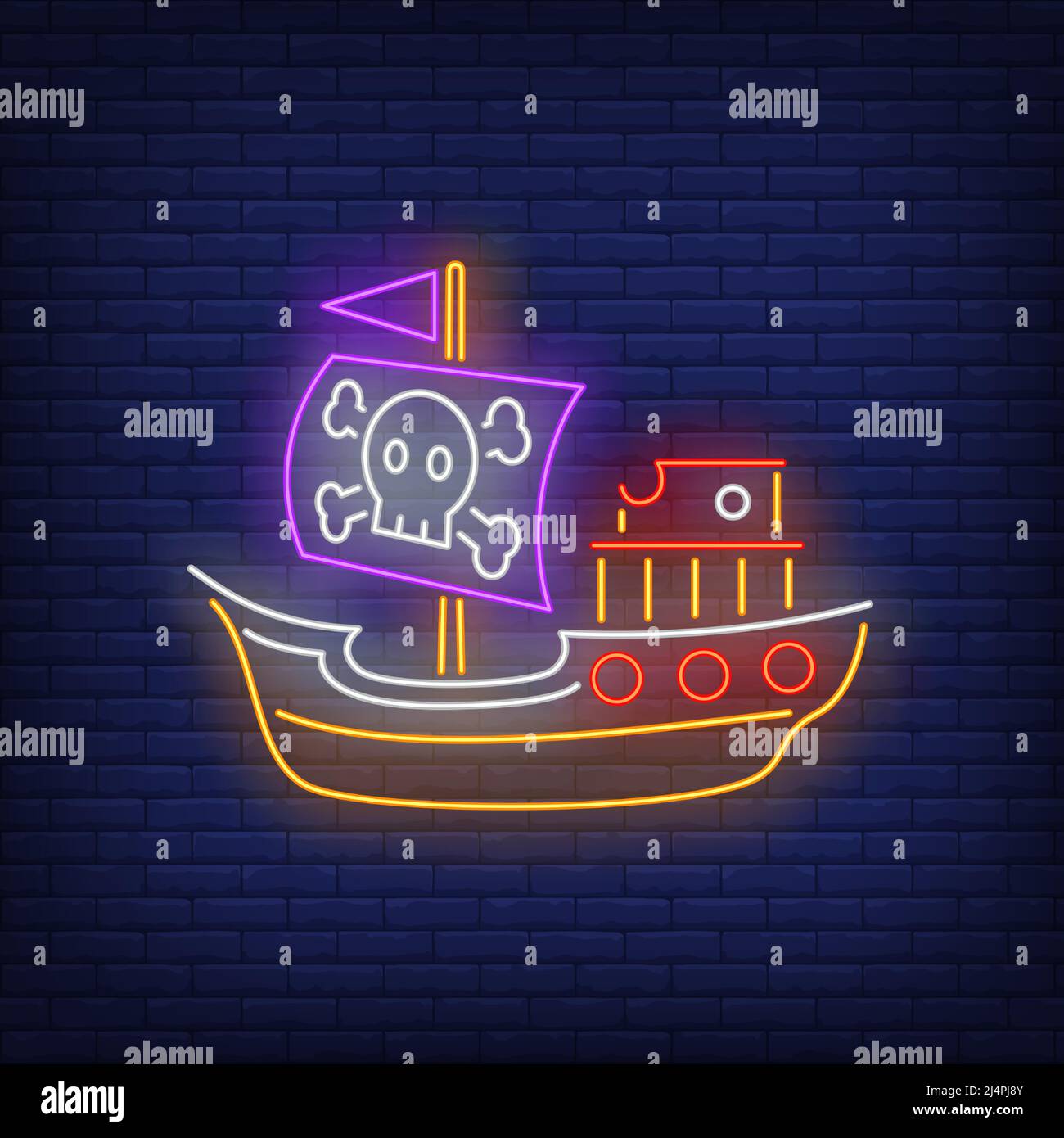 Nightlife boat Stock Vector Images - Alamy