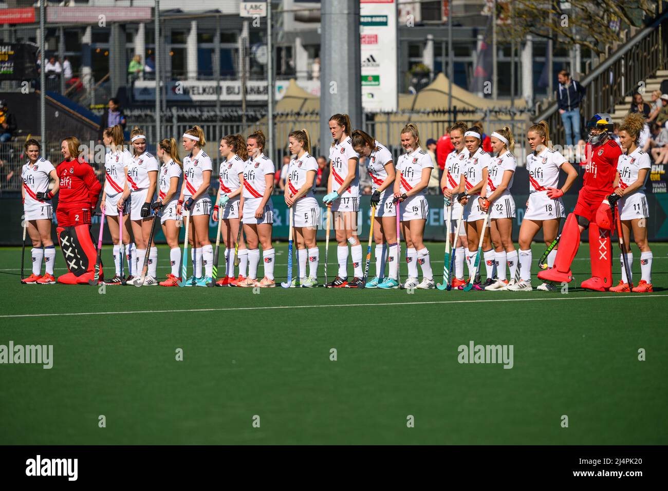 AMSTELVEEN, 17-04-2022, Wagener Stadion, Euro Hockey League 2022. Team ...