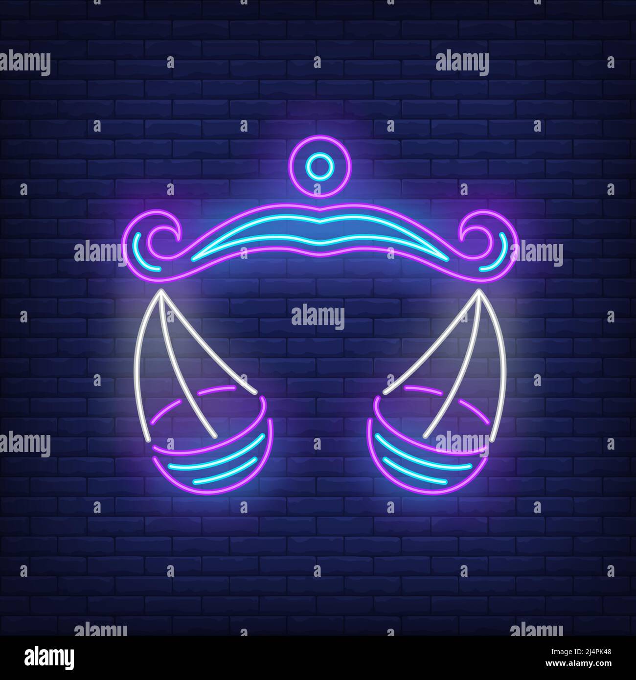 Libra neon sign. Scales, balance, symbol. Astrological sign concept ...