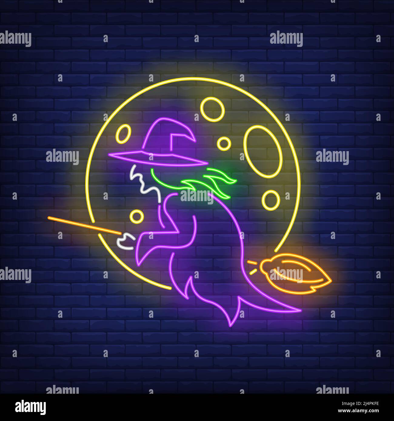 Witch on the wall Stock Vector Images - Alamy