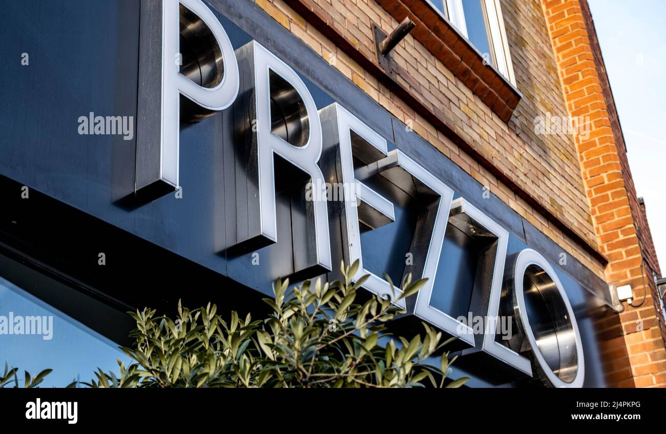 Epsom Surrey London UK, April 17 2022, Prezzo Italian Style Restaurant ...