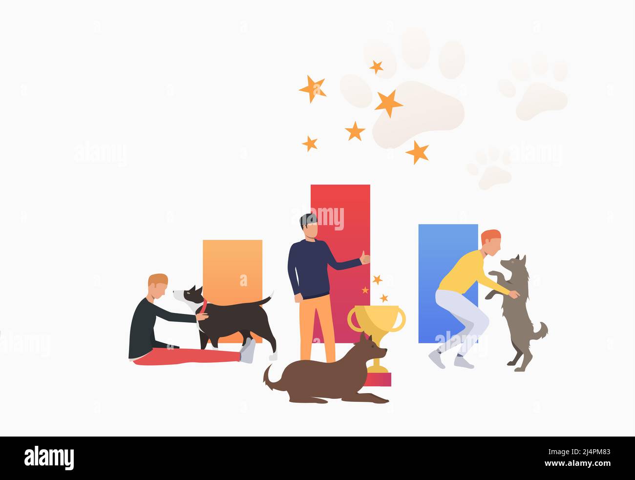 Pet dog competition owners Cut Out Stock Images & Pictures - Alamy