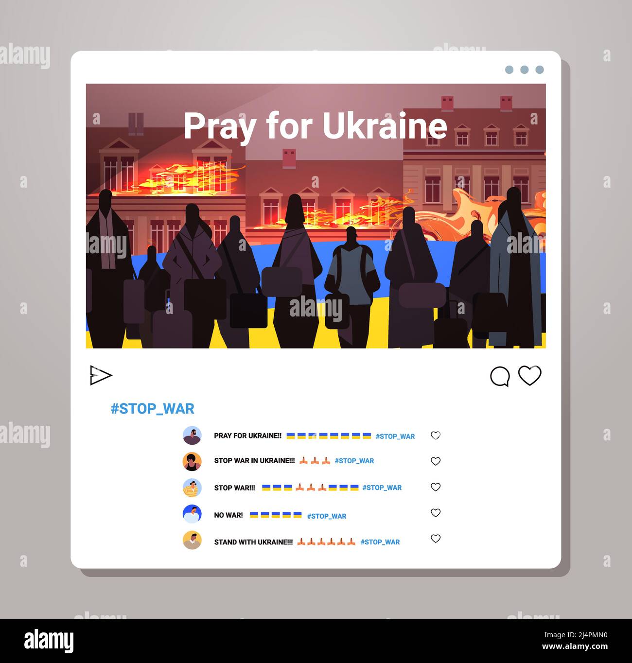 Ukraine refugee woman silhouette hi-res stock photography and images ...