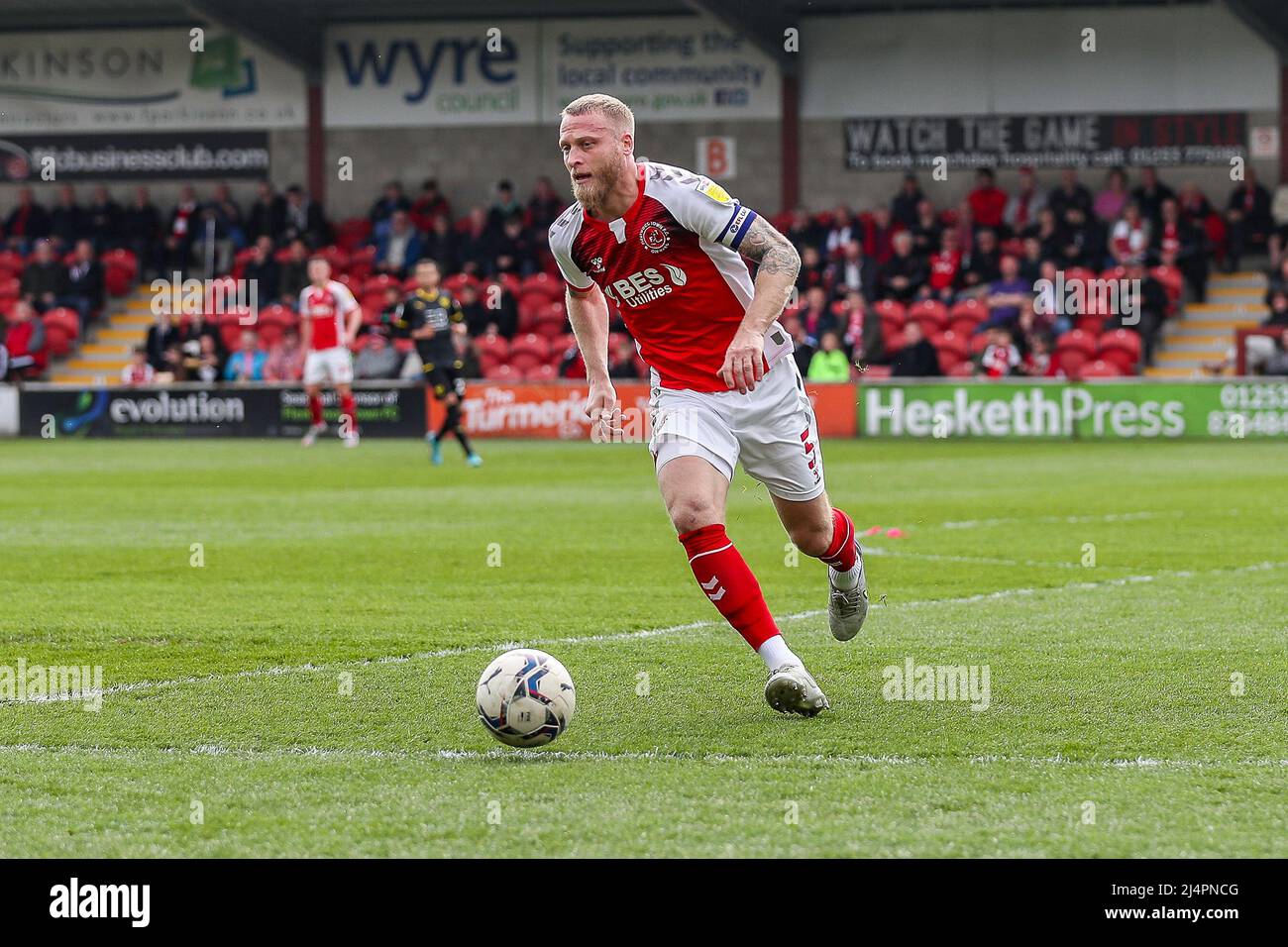 Tom Clarke of Fleetwood during the EFL Sky Bet League 1 match between ...