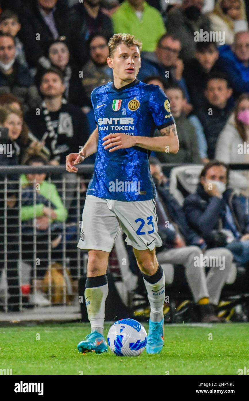 Alberto Picco stadium, La Spezia, Italy, April 15, 2022, Inter's Nicolo ...
