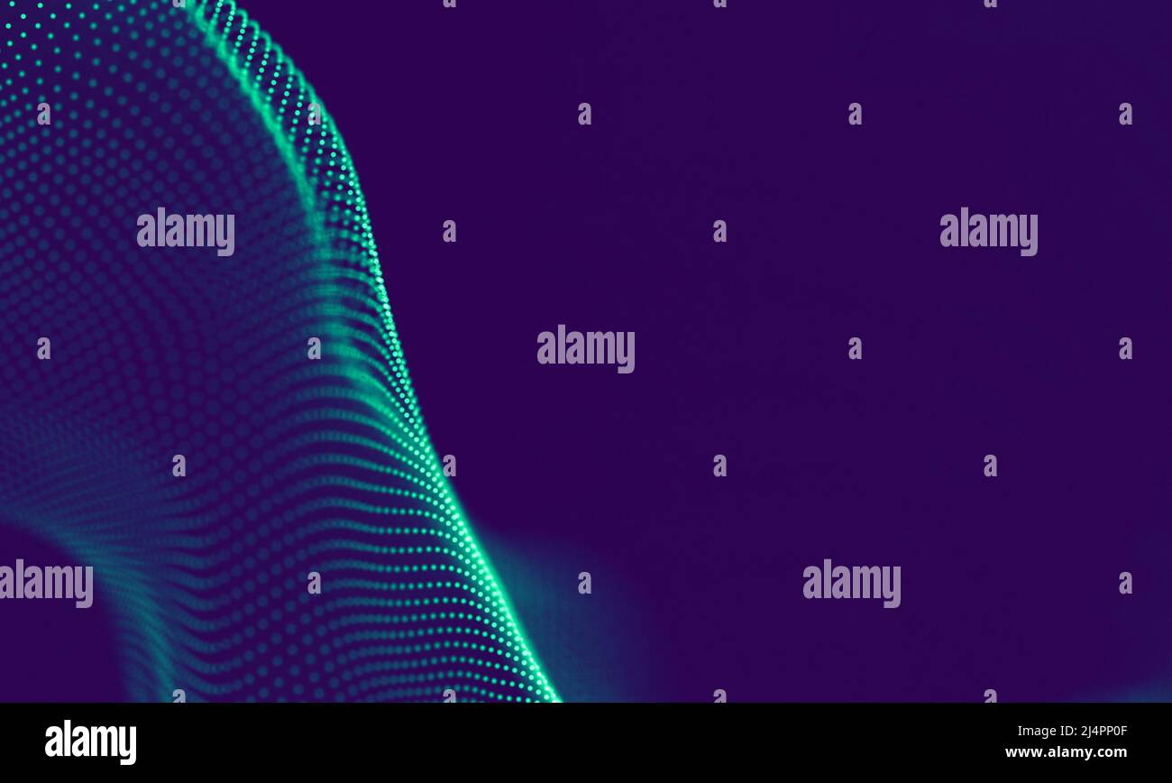 Abstract Blue Geometrical Background Connection Structure Science