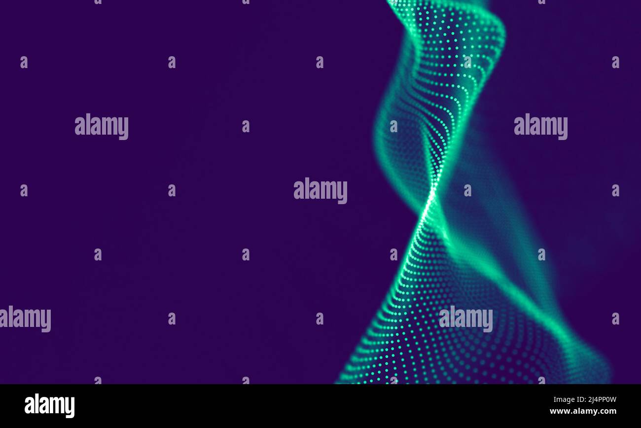 Abstract Blue Geometrical Background . Connection structure. Science background. Futuristic ...