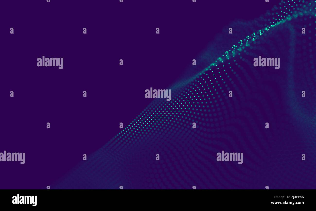 Abstract Blue Geometrical Background Connection Structure Science
