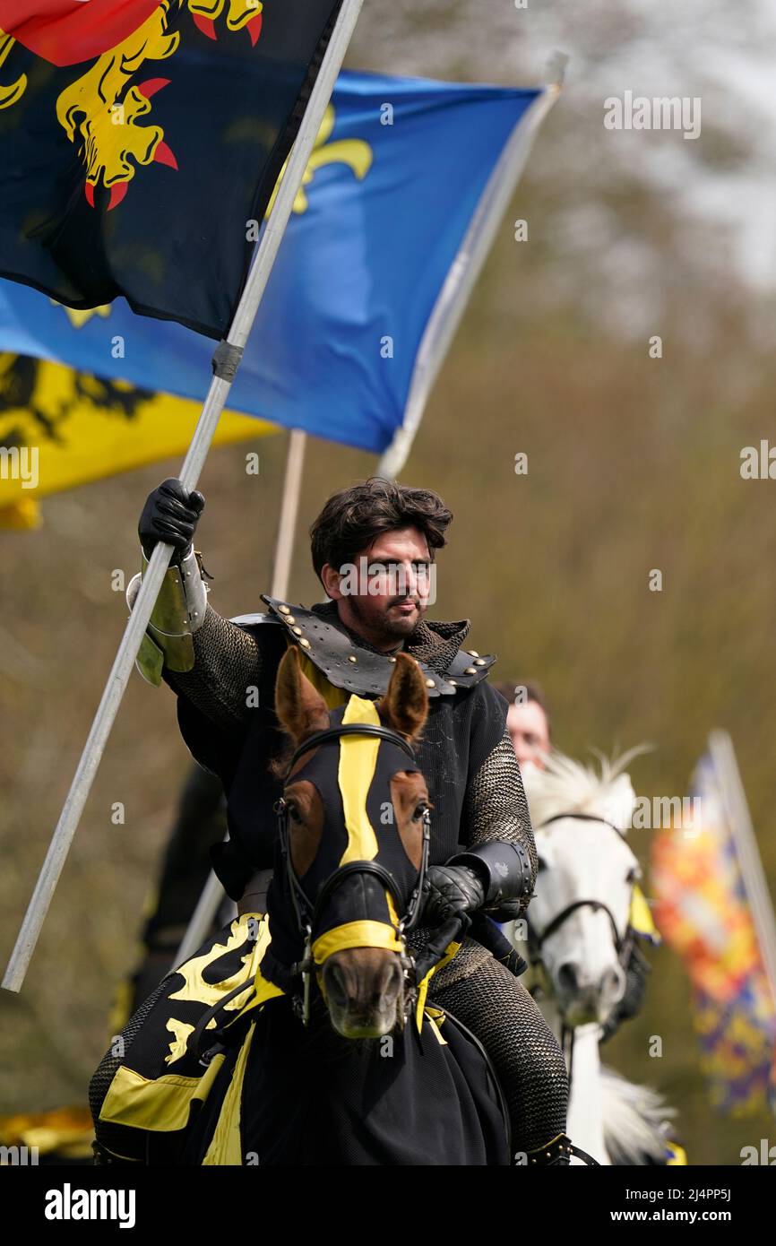 A reenactor takes part in the jousting display at Sewerby Hall in ...