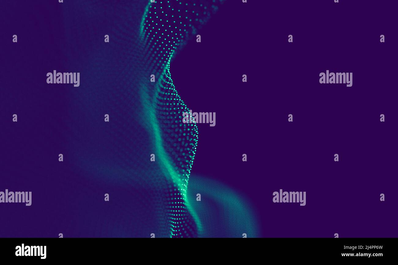 Abstract Blue Geometrical Background . Connection structure. Science background. Futuristic ...