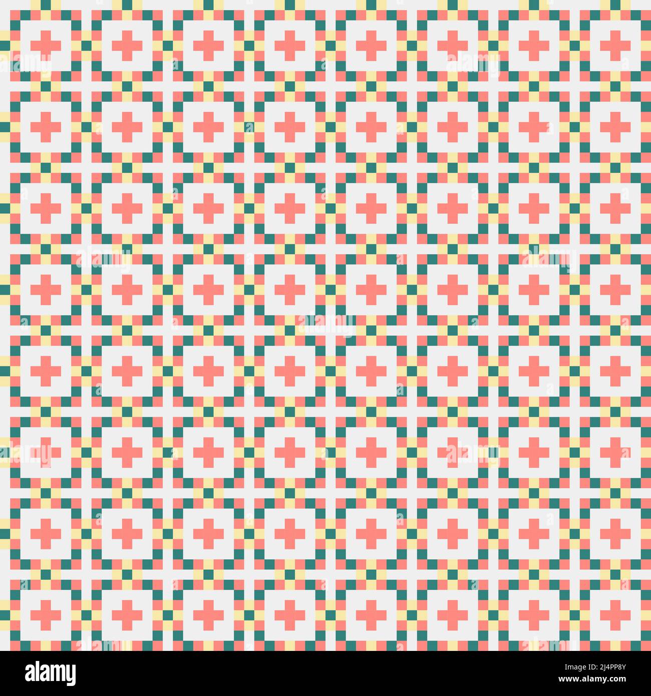 Abstract Cross Pattern Dotted Generative Computational Art Illustration