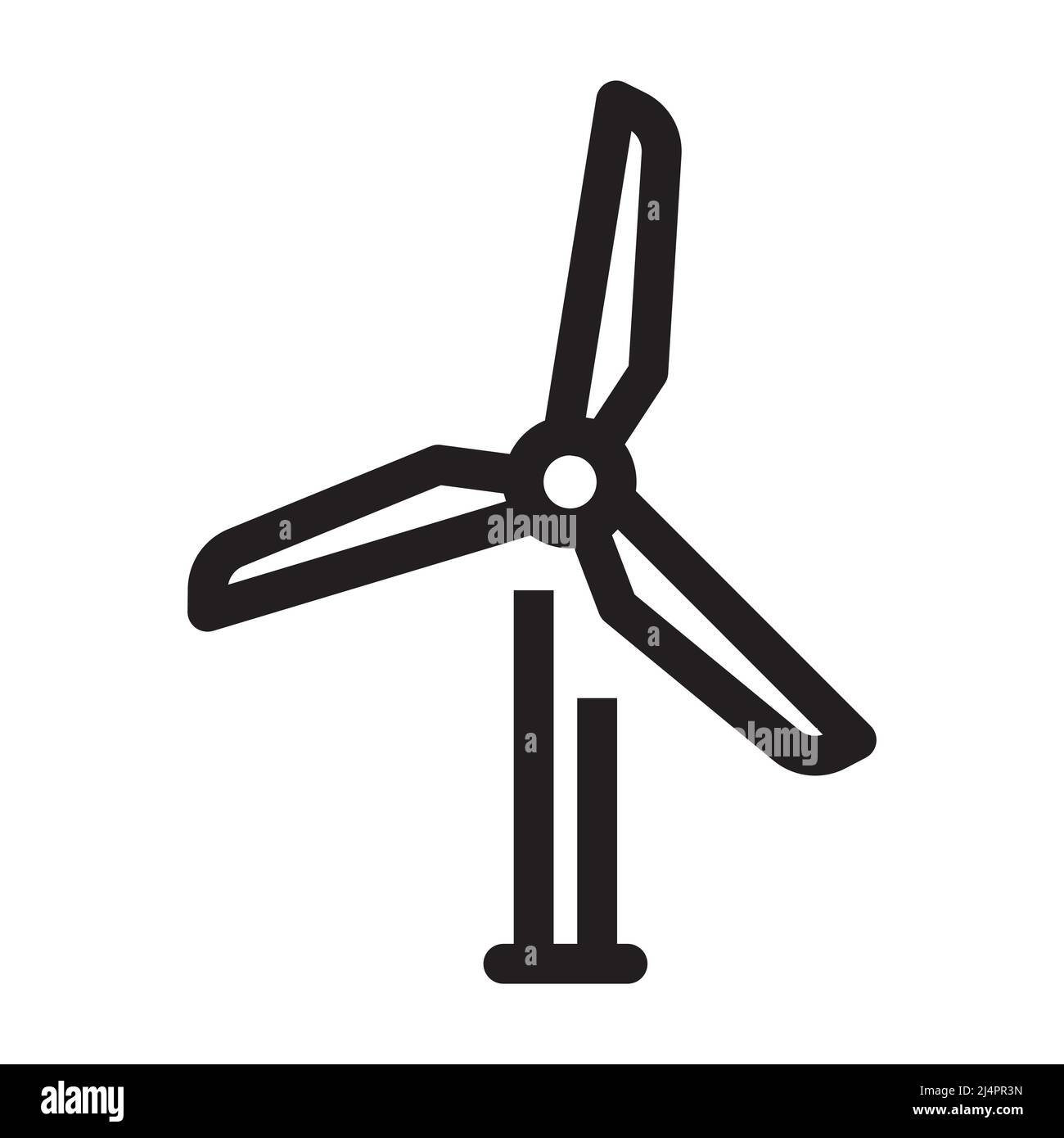 Wind farm for the production of electricity icon in outline style on ...