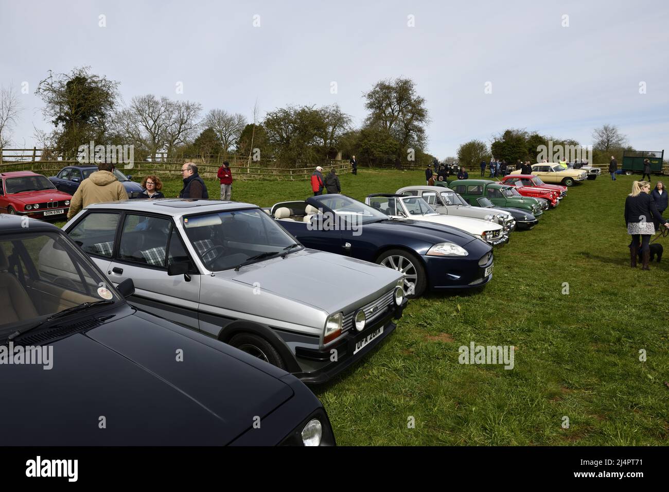 Classic Car meeting in april Hook Norton Brewery Oxfordshire England uk ...
