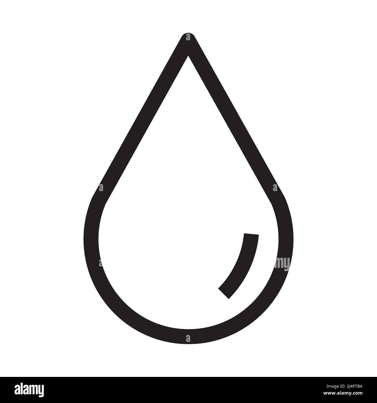 Water or oil drop icon in outline style on white background Stock ...