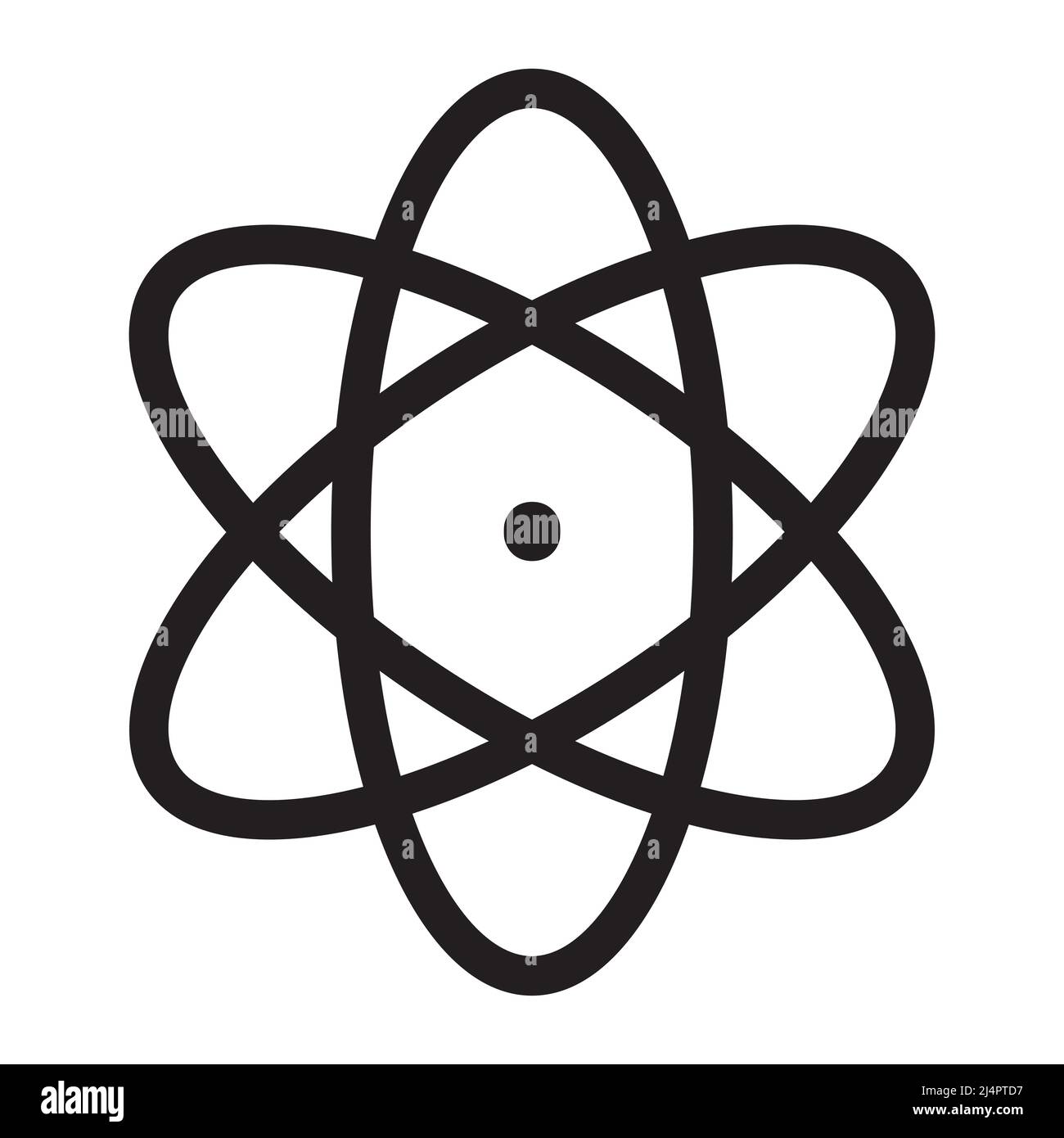 Atom icon in outline style on white background Stock Vector Image & Art ...