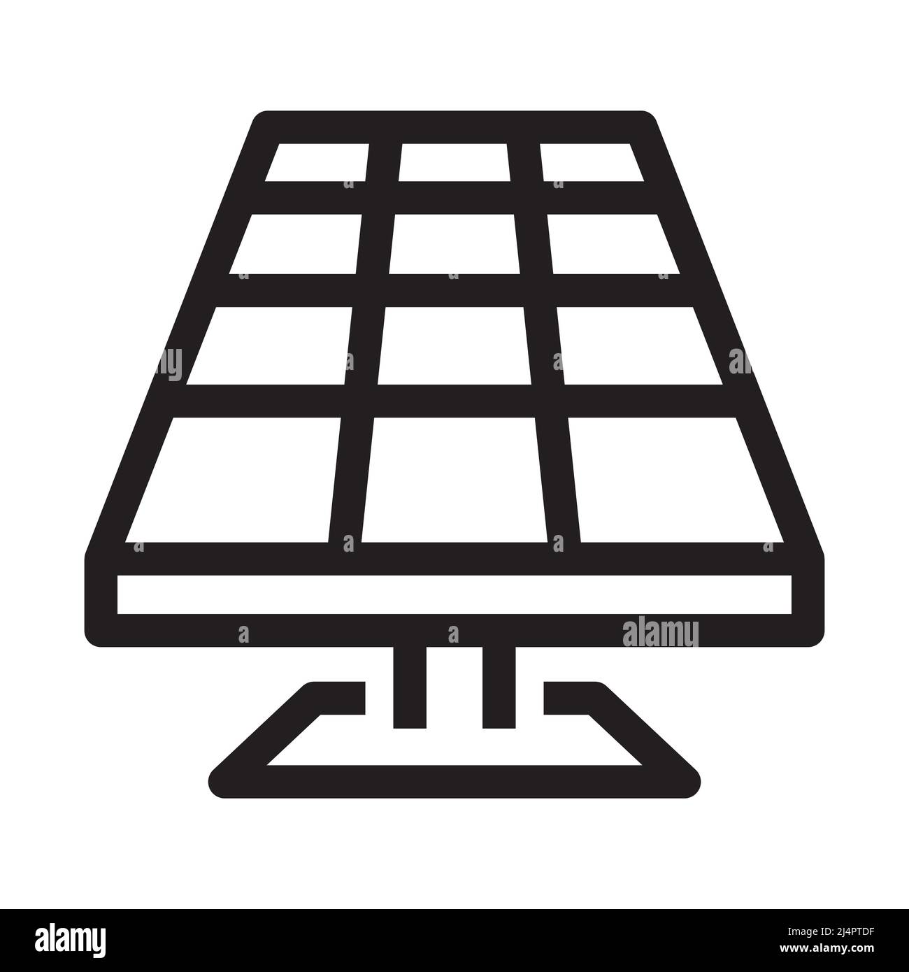 Solar lamps and batteries icon in outline style on white background ...