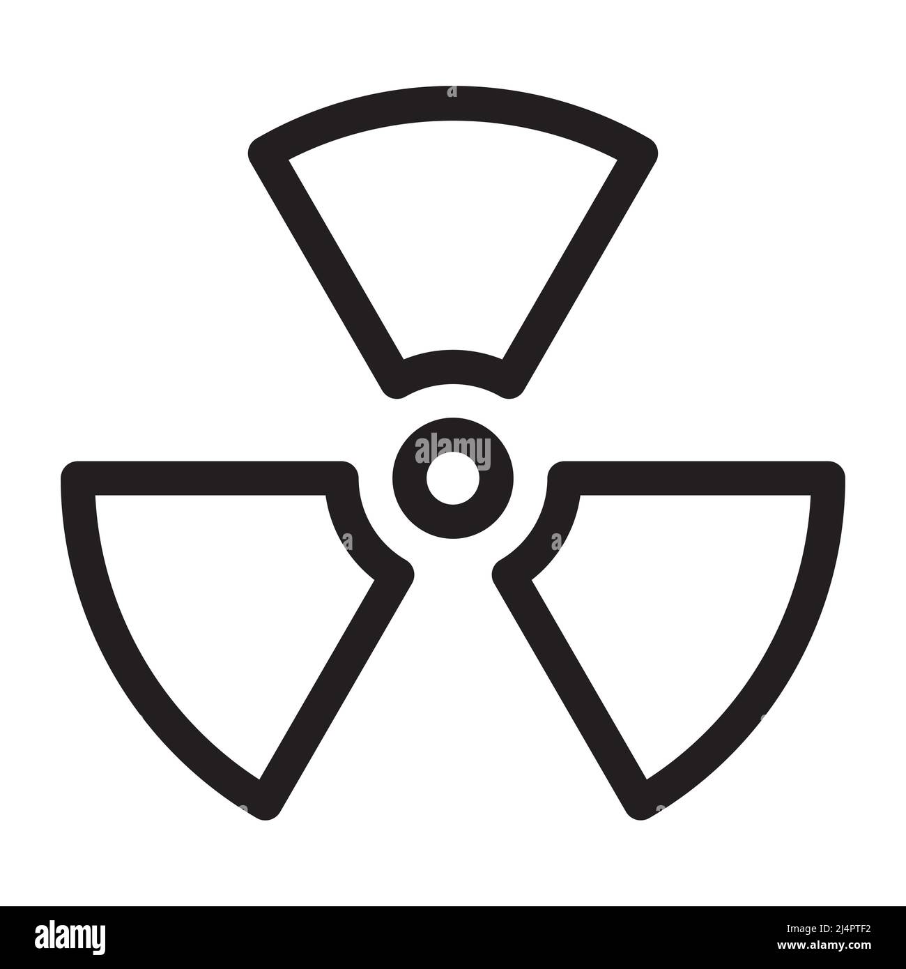 Radiation icon in outline style on white background Stock Vector Image ...