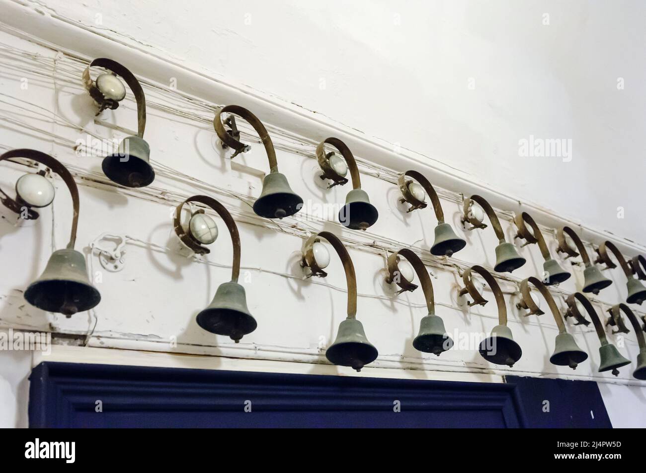 Series of call bells in the kitchen of a stately home Stock Photo - Alamy
