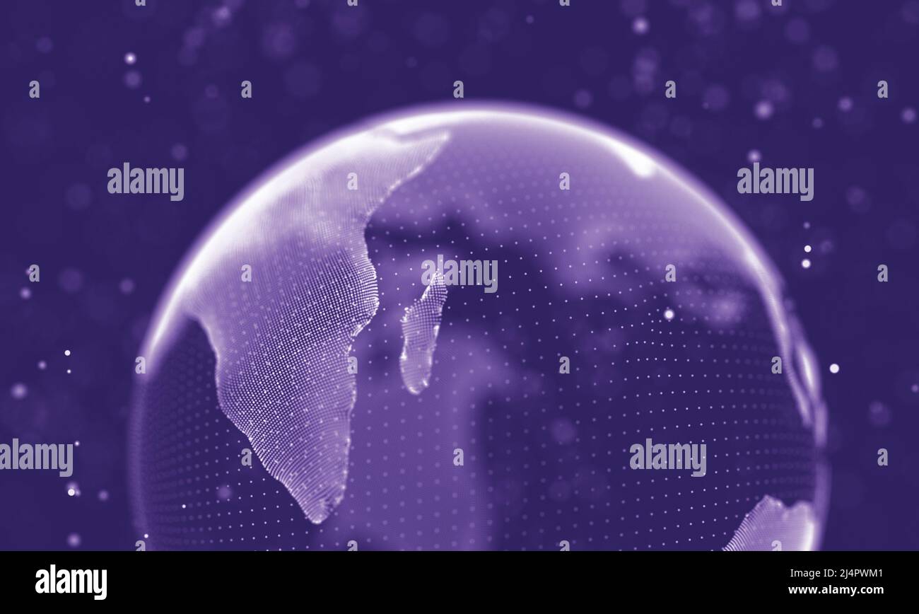 Abstract futuristic illustration of polygonal surface. Low poly shape ...