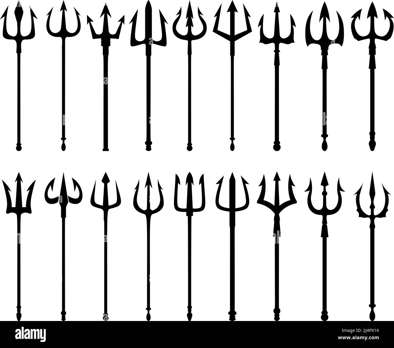 Devil trident vector vectors Black and White Stock Photos & Images - Alamy