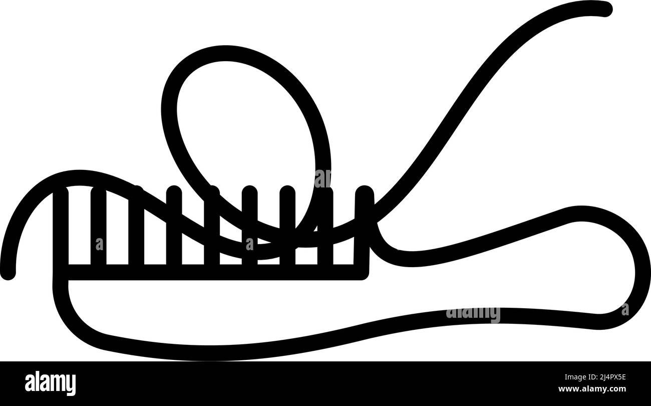 Hair In Comb Icon. Bold outline design with editable stroke width ...