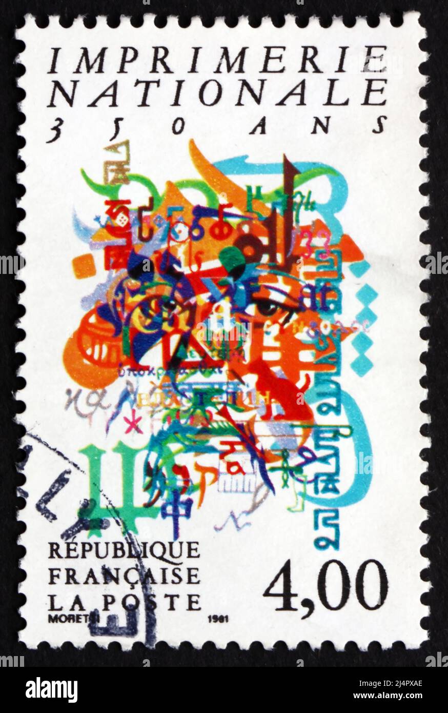 FRANCE - CIRCA 1991: a stamp printed in the France shows National ...
