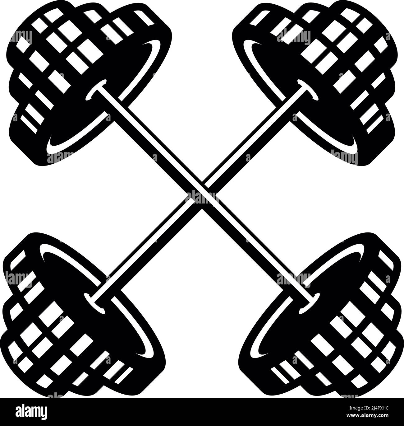 Crossed barbells hi-res stock photography and images - Alamy